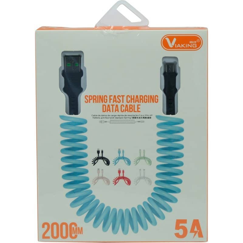 2m Micro-USB Spring Fast Charging Cable - vending-machines