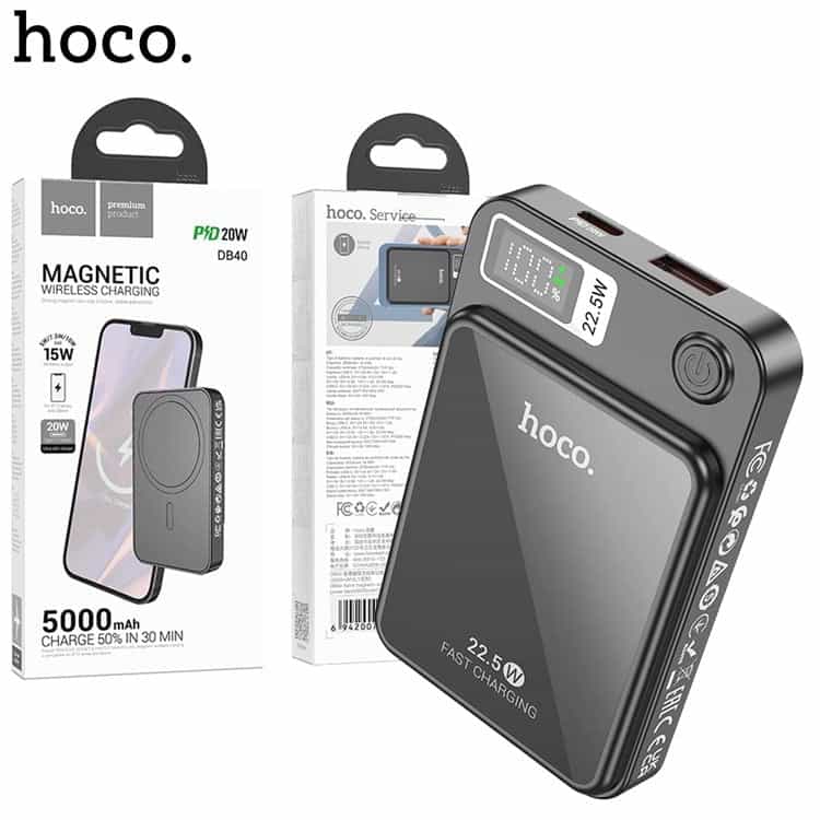 Hoco DB40 Astra MagSafe 5000mAh Wireless Charge Power Bank
